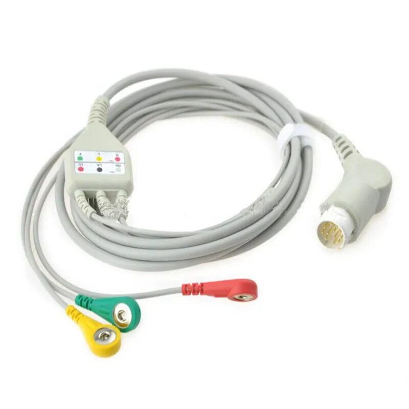ECG кабель для монитора пациента, 3 метра, IEC Standard