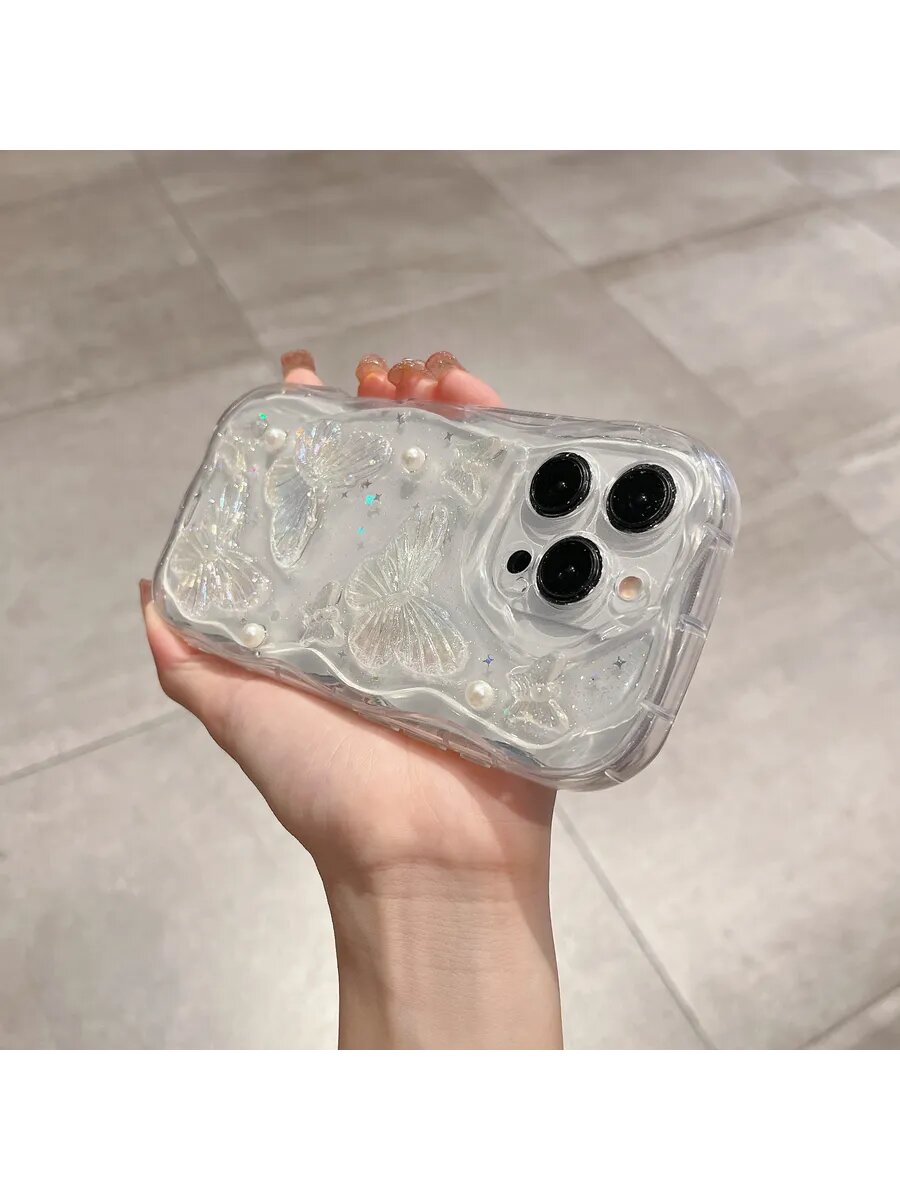 Прозрачный чехол "Окейси" на iPhone 16 Pro с защитой камеры, прозрачный