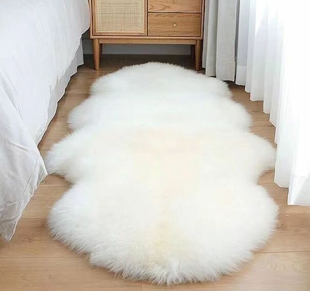 Шкура овечья натуральная, шкура на пол, коврик, накидка на диван,70*180cm A