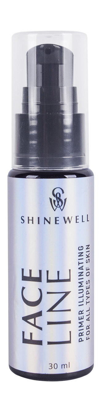 SHINEWELL Основа под макияж с эффектом сияния Primer Illuminating, 30 мл, светло-розовый