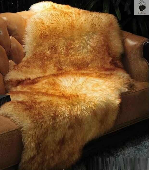 Шкура овечья натуральная, шкура на пол, коврик, накидка на диван,70*200cm