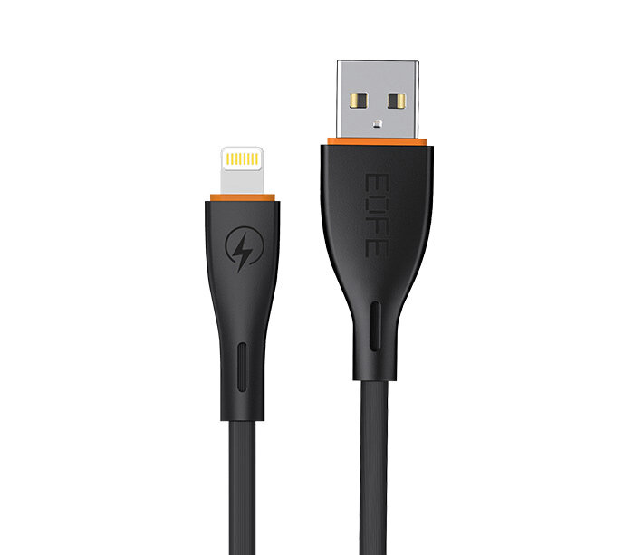 Кабель EOFE AL21 USB-A / Lightning, 2.4А, ПВХ, 1 метр, черный