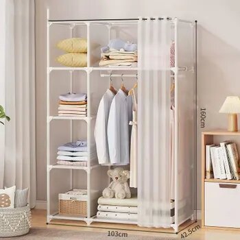 Простой комбинированный шкаф-купе от пола до потолка