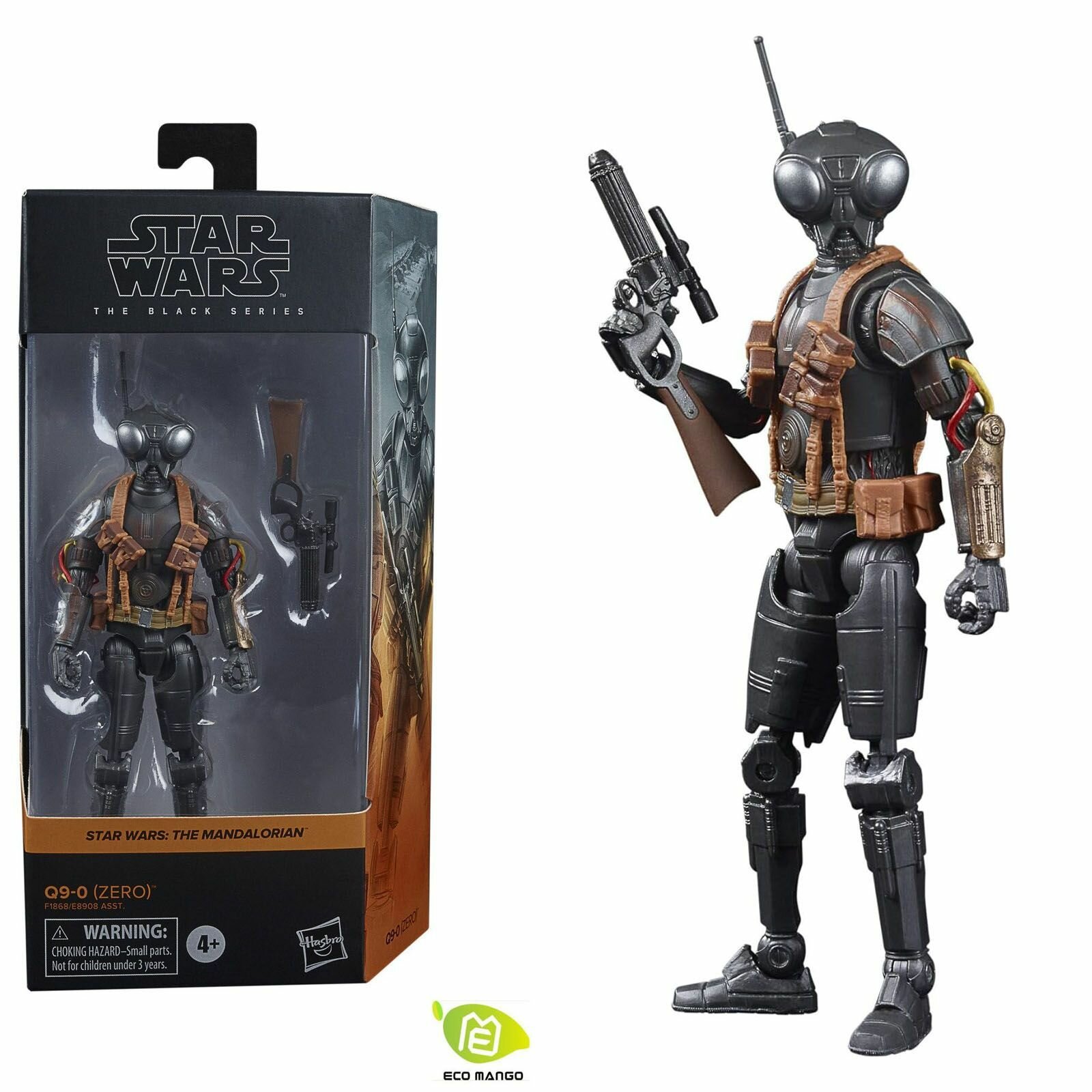Фигурка-акция Hasbro Star Wars The Mandalorian Q9-0 (Zero), черная серия 15 см