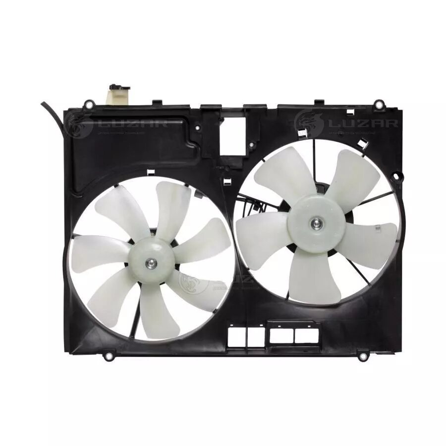 Мотор охлаждения Lexus RX II (03-) 3.0i/3.3i (2 вент.) с кожухом (LUZAR)