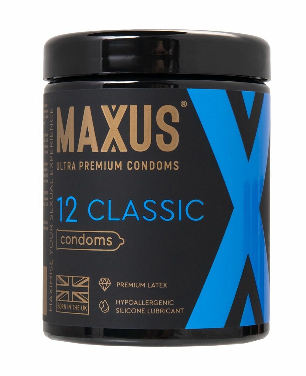 Презервативы MAXUS Classic №12 в железном кейсе, классические X-Edition, 12 шт