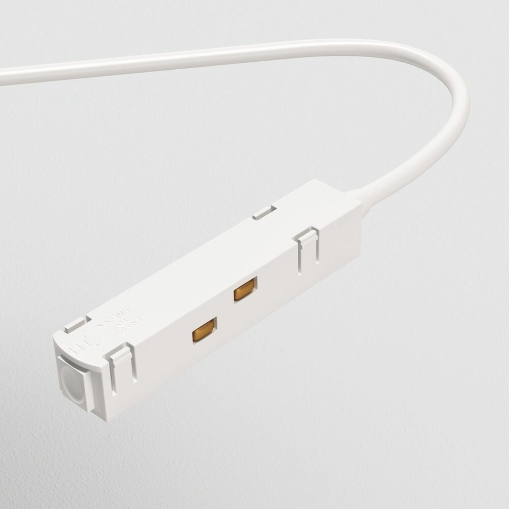 Коннектор питания для магнитного Шинопровода прямой 48v Белый 540х18х18мм арт. TRA004B-22W Maytoni Gravity IP20