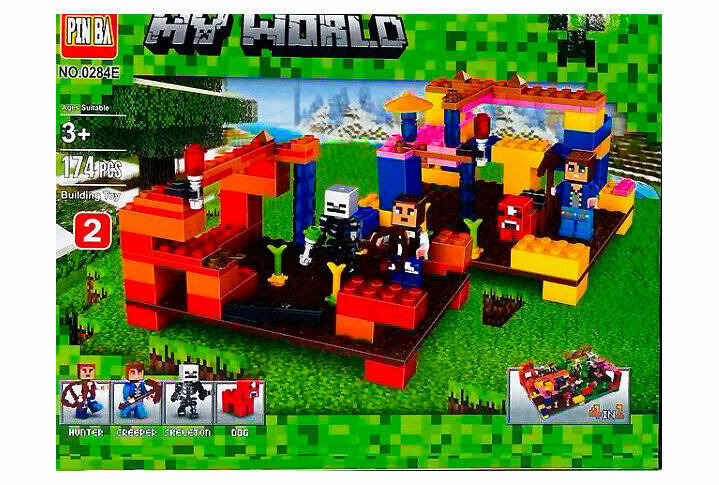 Конструктор Майнкрафт Огород 4в1 0284E-8 PIN BA My World, 174 детали