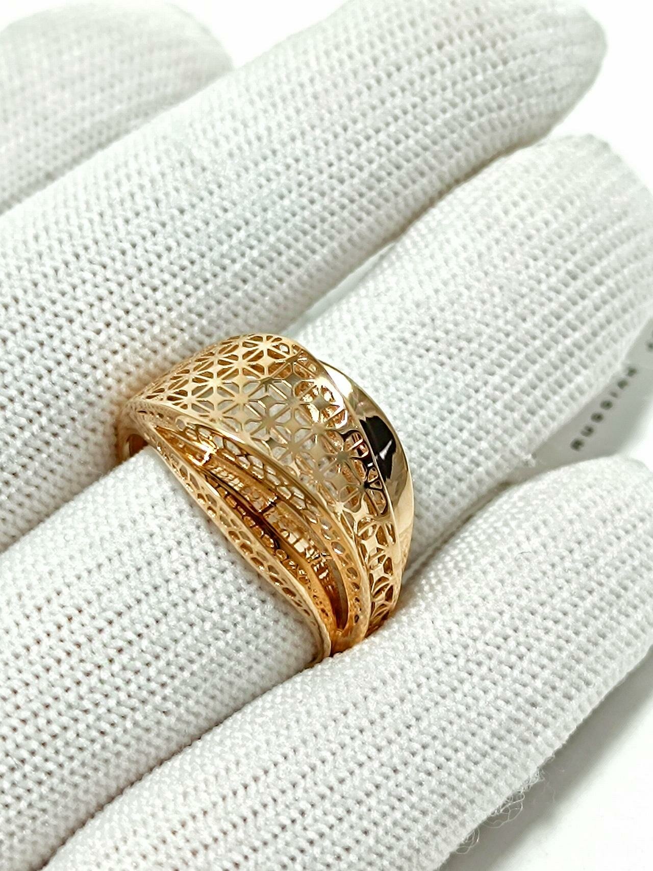 Кольцо, красное золото, 585 проба