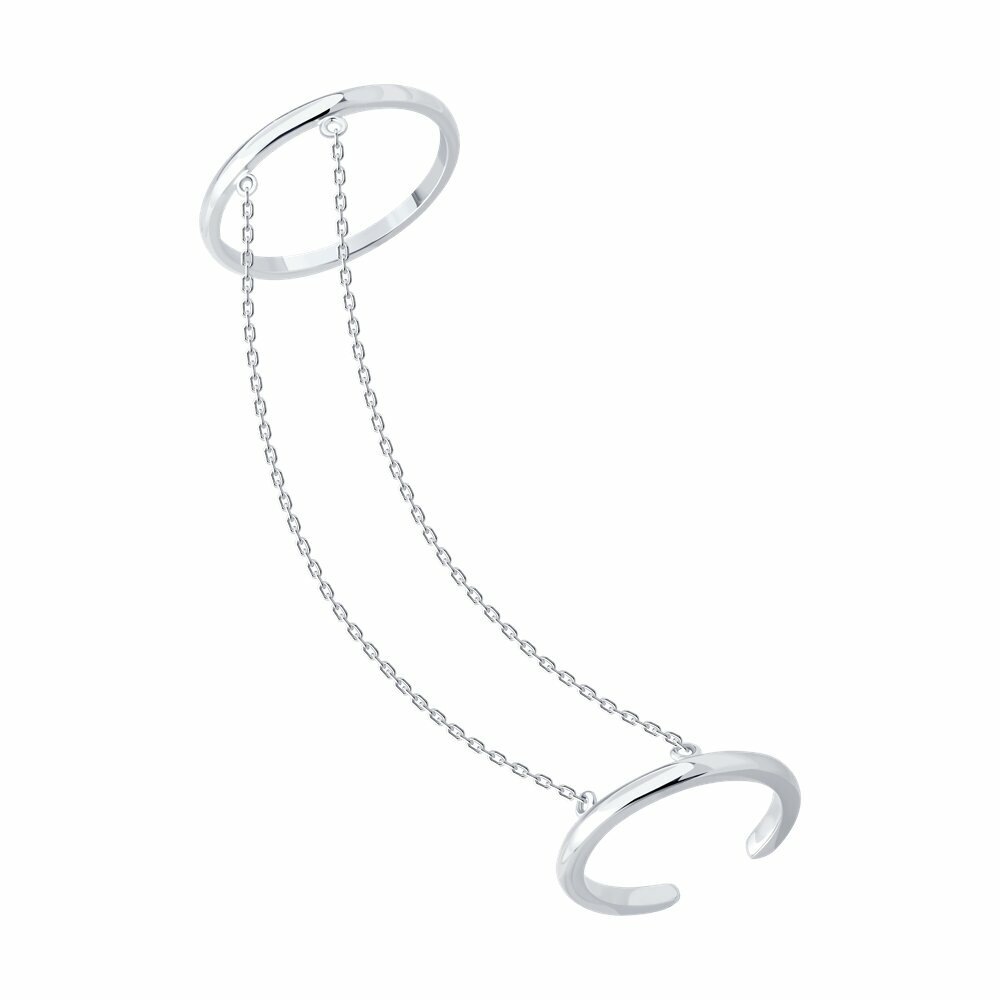 Кольцо широкое, серебро, 925 проба, родирование