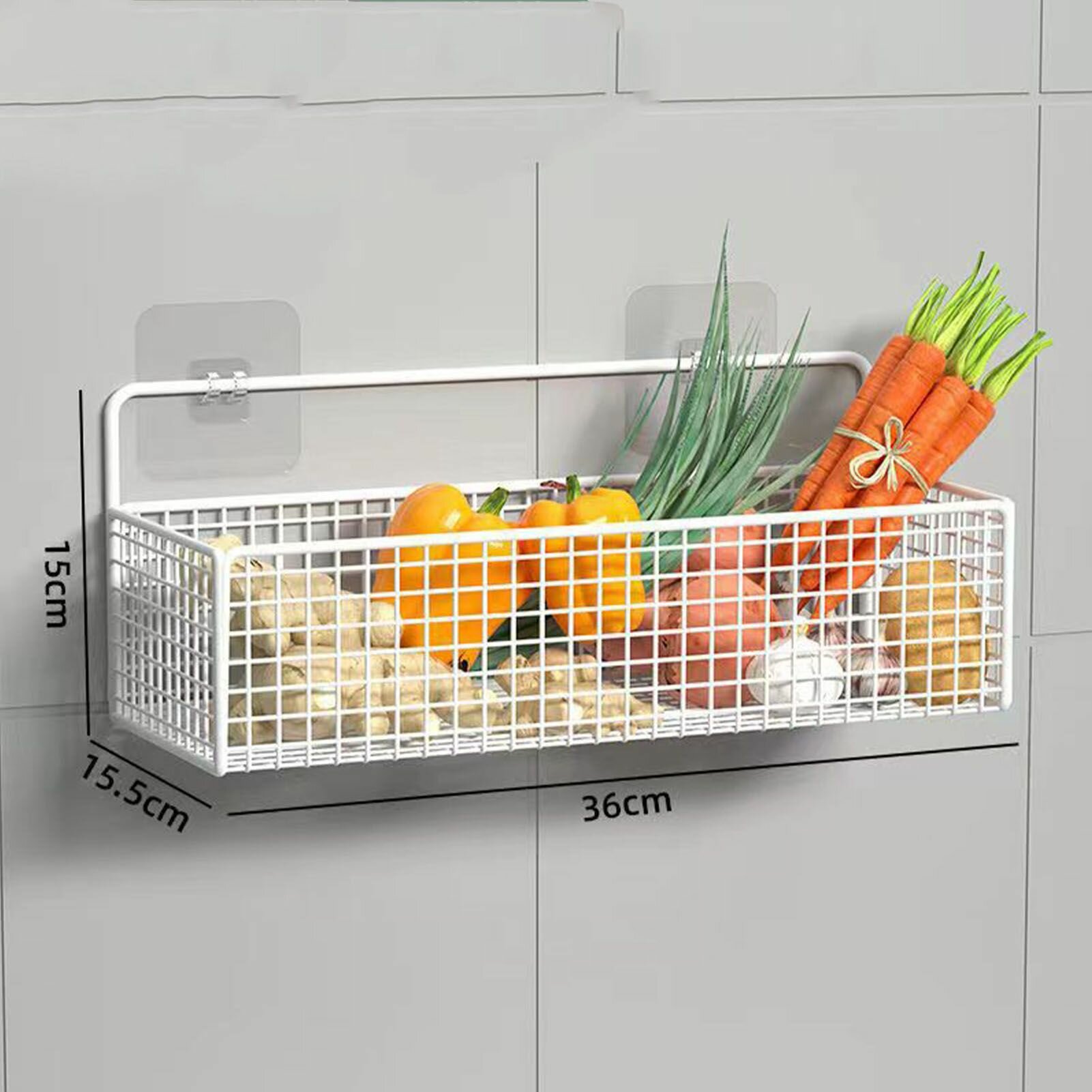 Настенные стеллажи, подвесные стеллажи для хранения на кухне без перфорации, белые