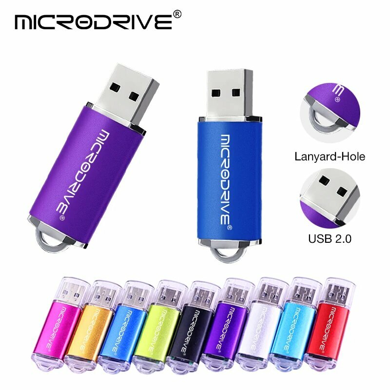 MicroDrive 16 ГБ USB-флешка фиолетовая с LED — фото 1