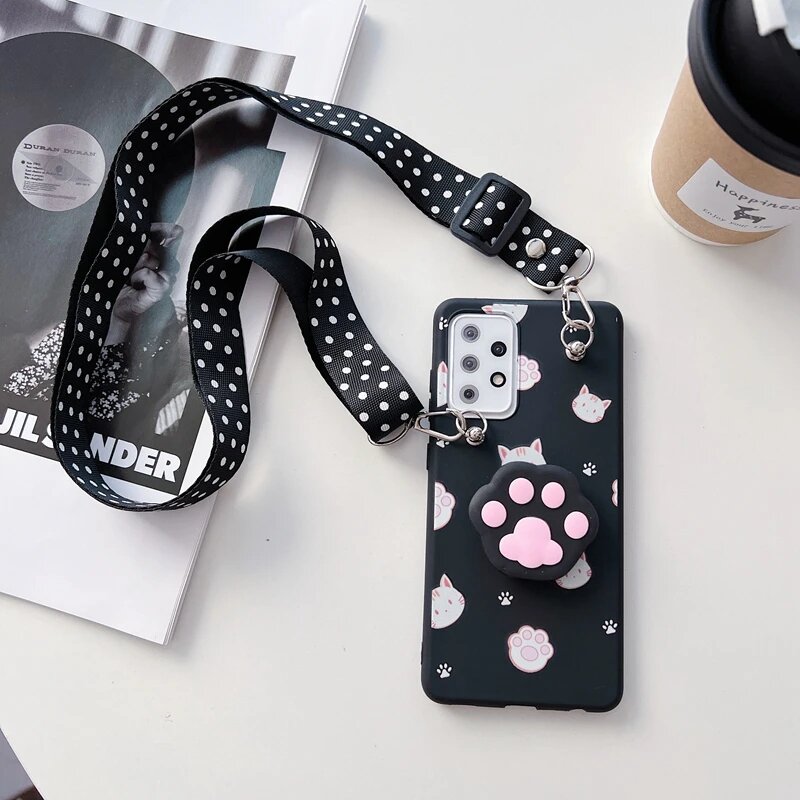 Чехол для Xiaomi Mi Poco X3 Nfc M3 Pro F3 Pocophone F1 Poco X4 M4 Pro 4G Black S Cat Paw, Poco M3