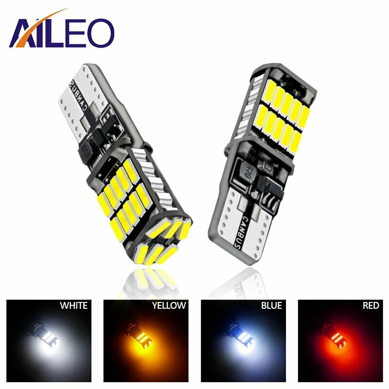 2шт T10 W5W Blue Автомобильные Led Лампы Canbus 12V