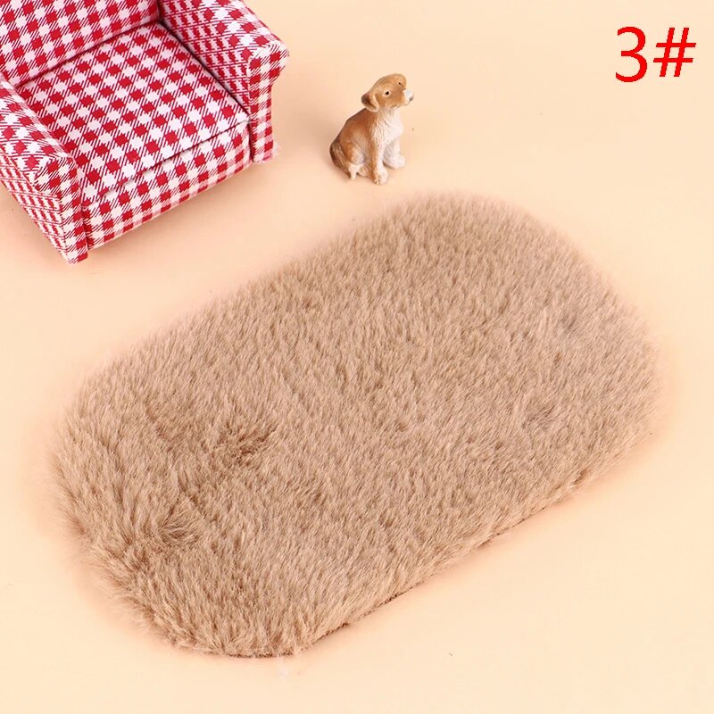 1/12 миниатюрное кресло для кукольного домика, длинный диван, один диван, плюшевый ковер, коврик, кукольный домик, декор для гостиной, домашняя мебель, игрушки