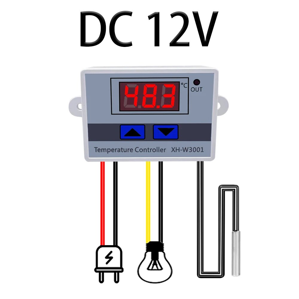 Терморегулятор цифровой DC 12V XH-W3001