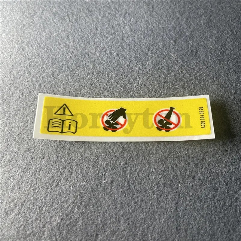 Желтая наклейка SRS, подушка безопасности, 8.1x2см