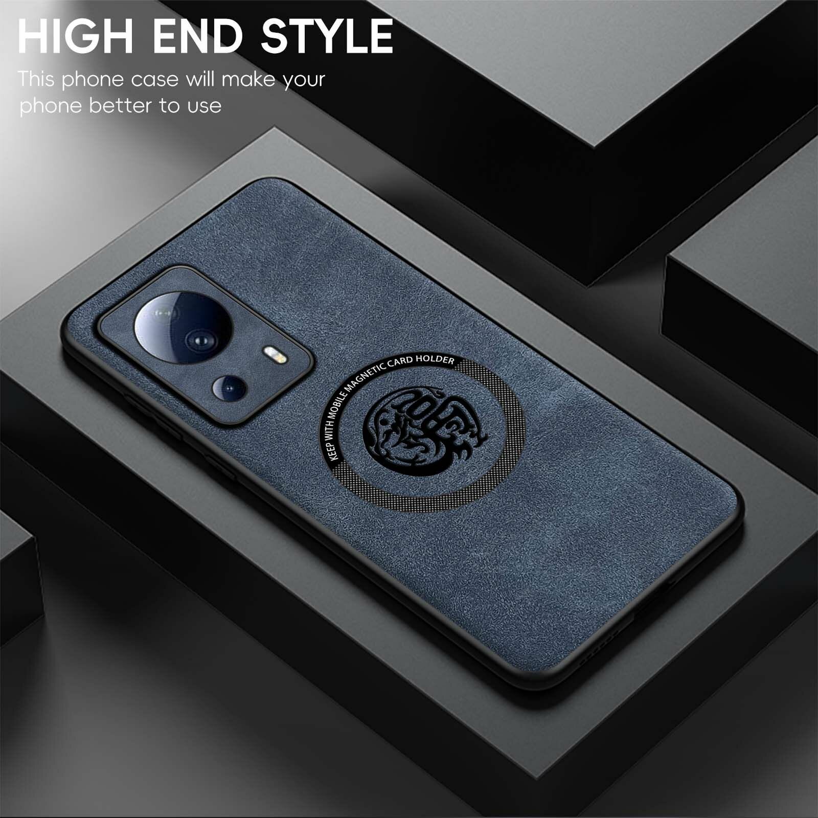 Чехол для смартфона Xiaomi 13 Lite и Civi2 (Сяоми 13 Лайт и Civi2 и Ксиаоми 13 Лайт) Роскошная кожа magsafe противоударный , Защита от падения, Корпус мобильного телефона с защитой камеры