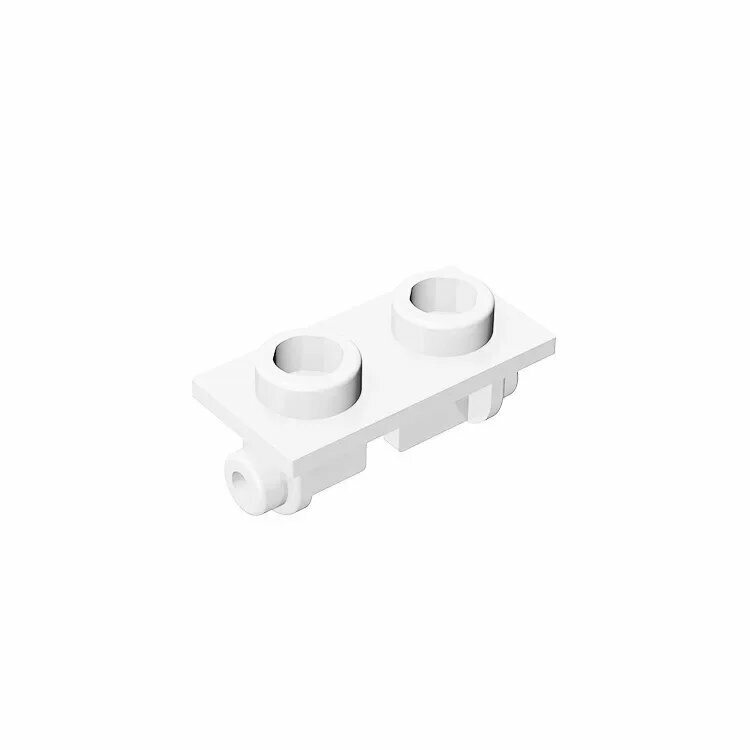 Белый шарнирный кирпич Lego 1x2 (090)