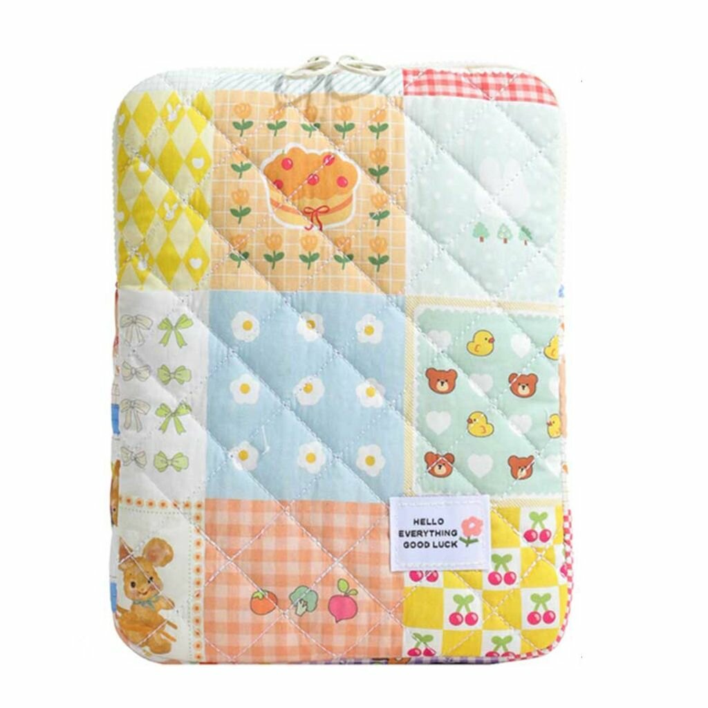 Сумка-чехол для ноутбука с мультяшным рисунком для 11/13/15-дюймового стеганого мягкого противоударного клатча для переноски компьютера