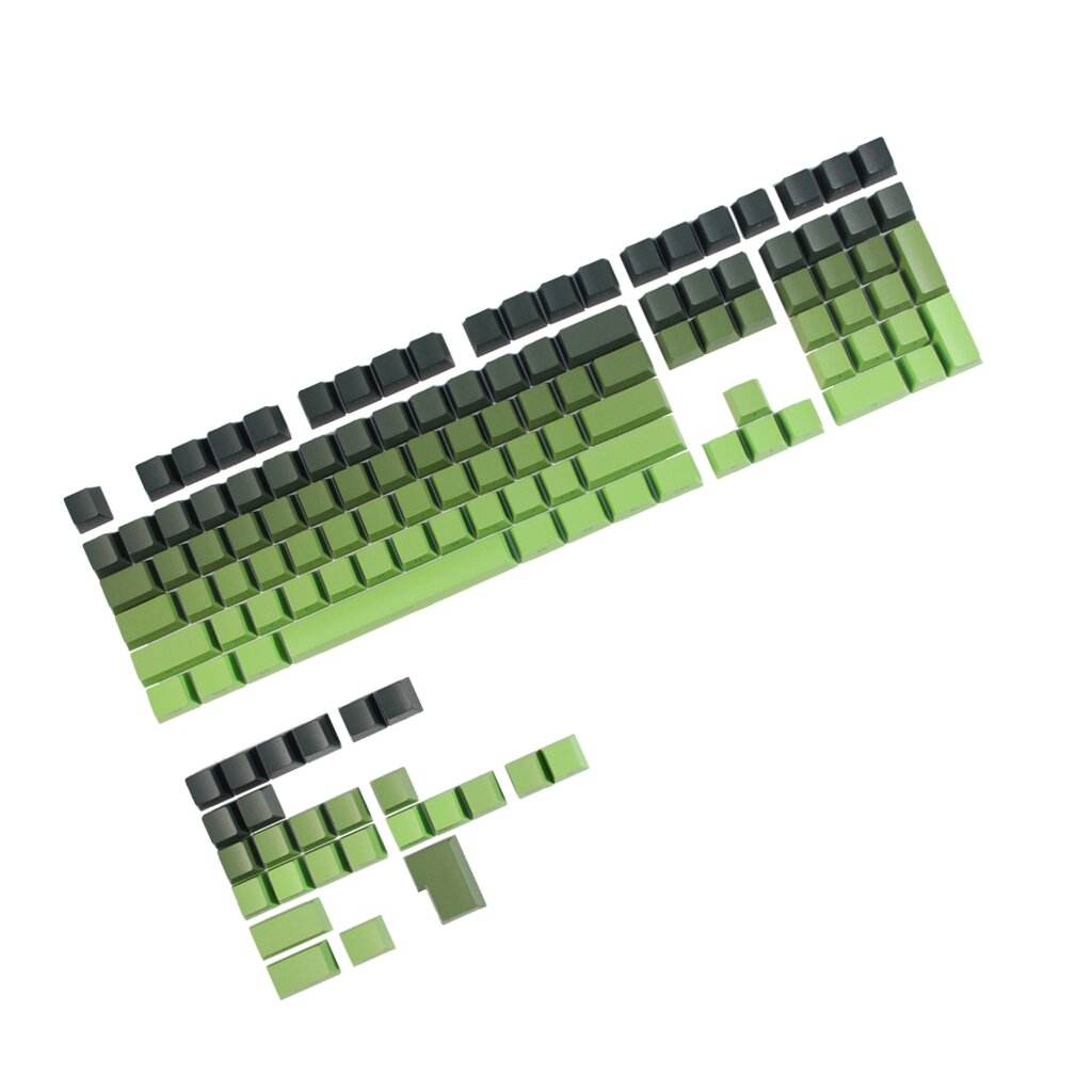 PBT Keycaps OEM Градиенты Профиля Зеленого Цвета Замена 133 Клавишных Колпачков