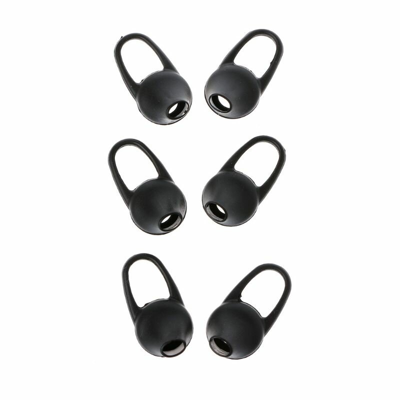 (6 шт) Bluetooth-гарнитура с силиконовым рукавом для наушников, ушной колпачок, рукав-затычка для ушей-черный