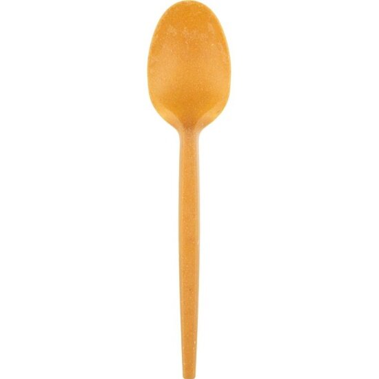 Ложка Green Mystery одноразовая 168мм, золотисто-охрист. до коричн, древесное волокно,50шт/у