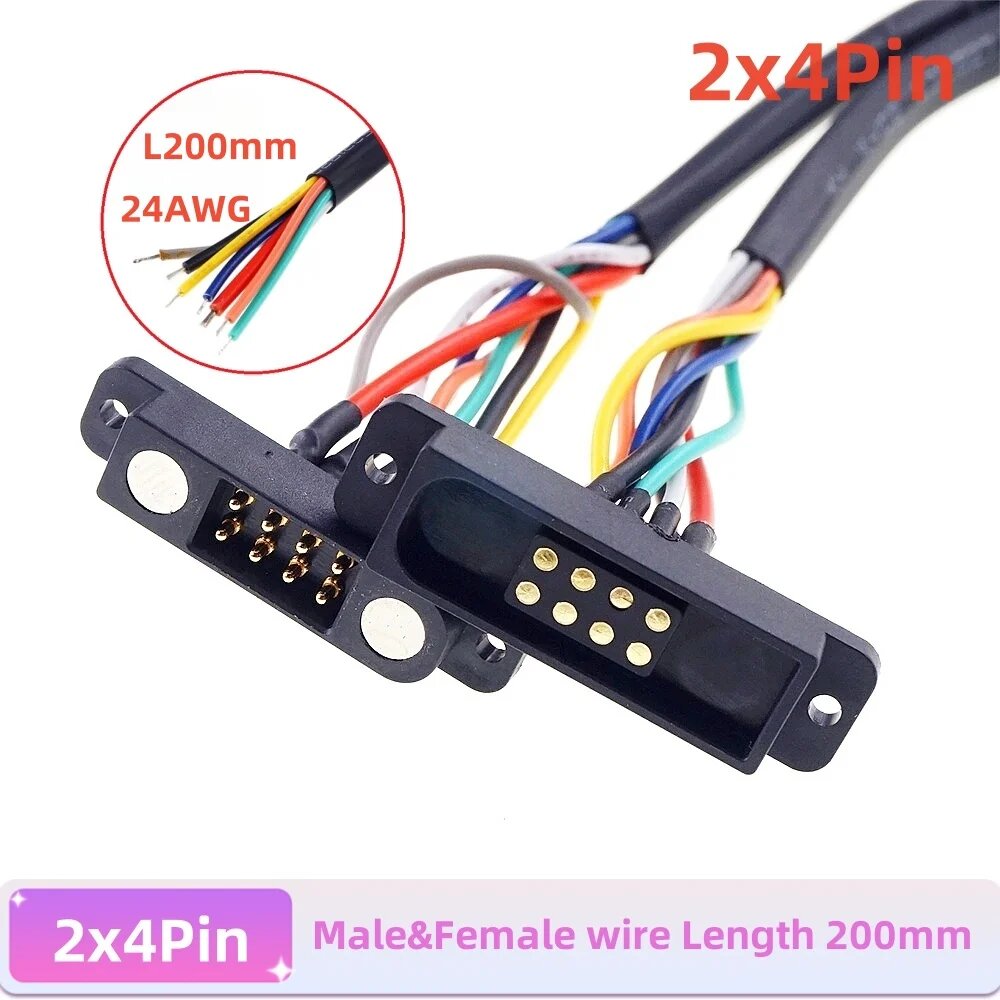 2x4Pin разъем Pogo Pin, 200мм, 3шт