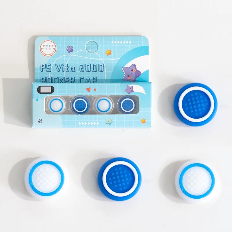 Силиконовые колпачки для джойстиков PS Vita, Dot Blue, 4 шт.
