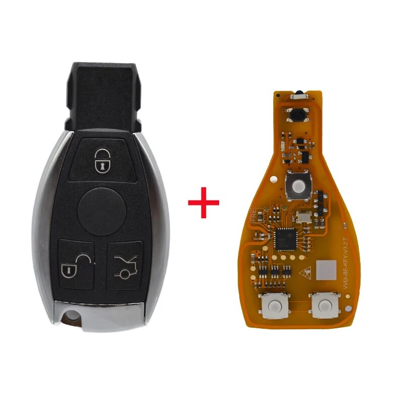 DMKEY Xhorse VVDI BE Key 3-кнопочный смарт-ключ V3.2 с улучшенной платой для Mercedes Benz, работает с CGDI MB/IM508/IM608