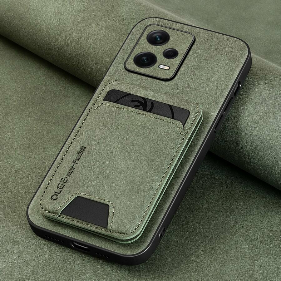 OLGE Кожаный Чехол Для Xiaomi Redmi Note 12 Pro+ 5G/ Xiaomi Redmi Note 12 Pro Plus 5G/Сяоми Редми Ноут 12 Про Плюс 5G С Картхолдером , Противоударный , Нескользящий И Удобный