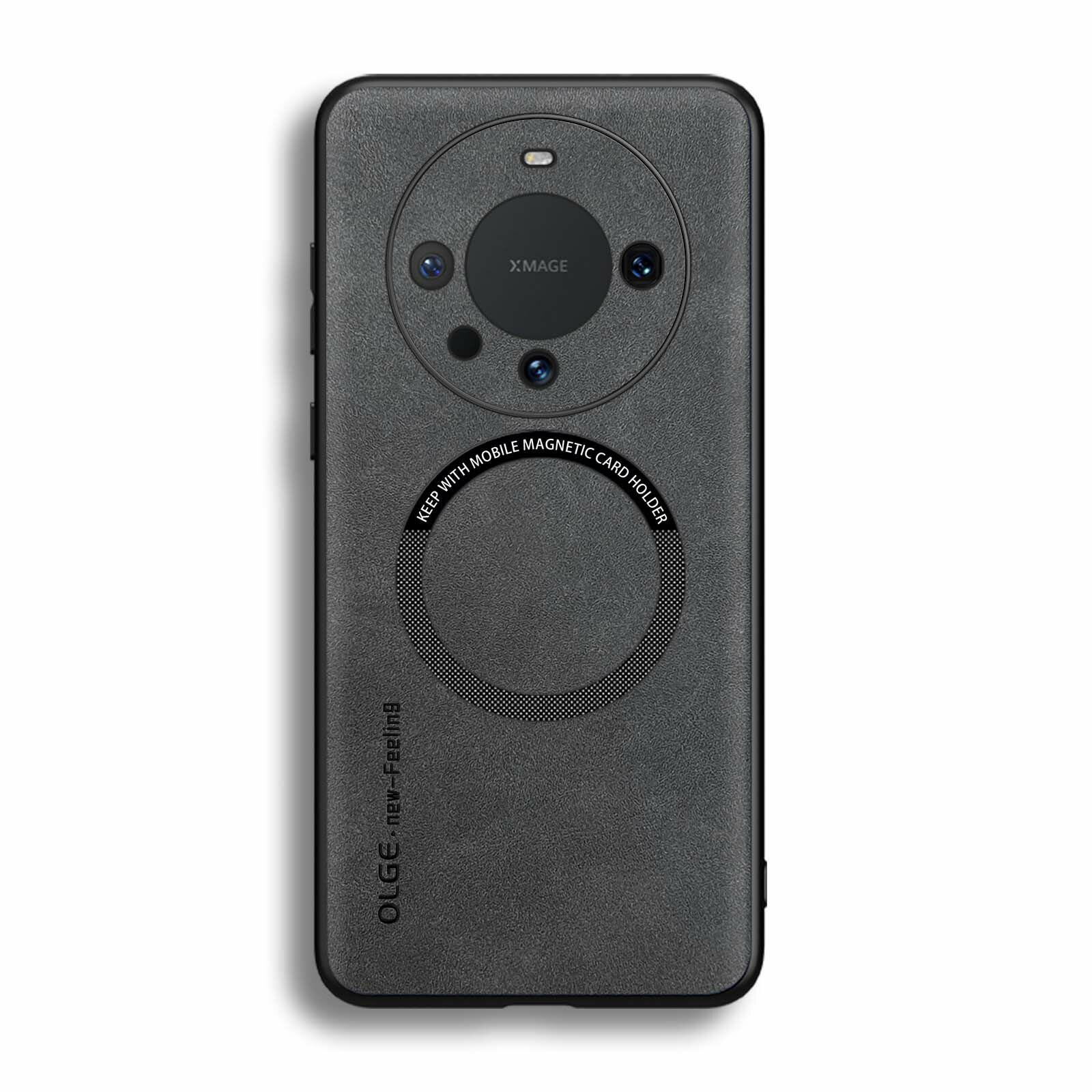 Чехол MagSafe из кожи MyPads для Huawei Mate 60 Pro / Mate 60 Pro+ (Хуавей Мате 60 Про)