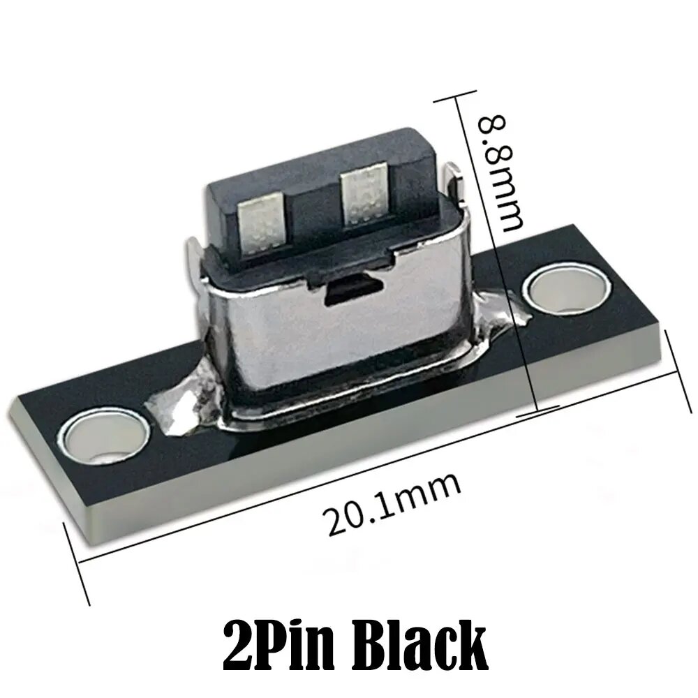 Разъем 2Pin Black, 20.1x8.8mm, 5PCS