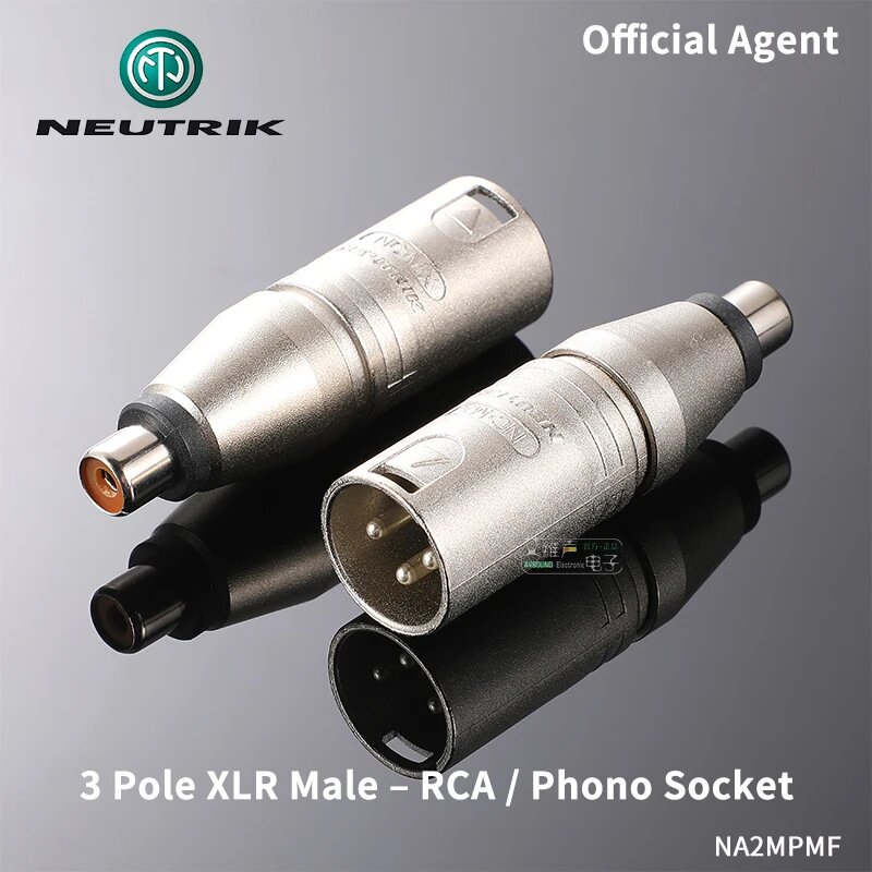 Переходник XLR 3-Pin Male - RCA Neutrik NA2MPMF, Silver