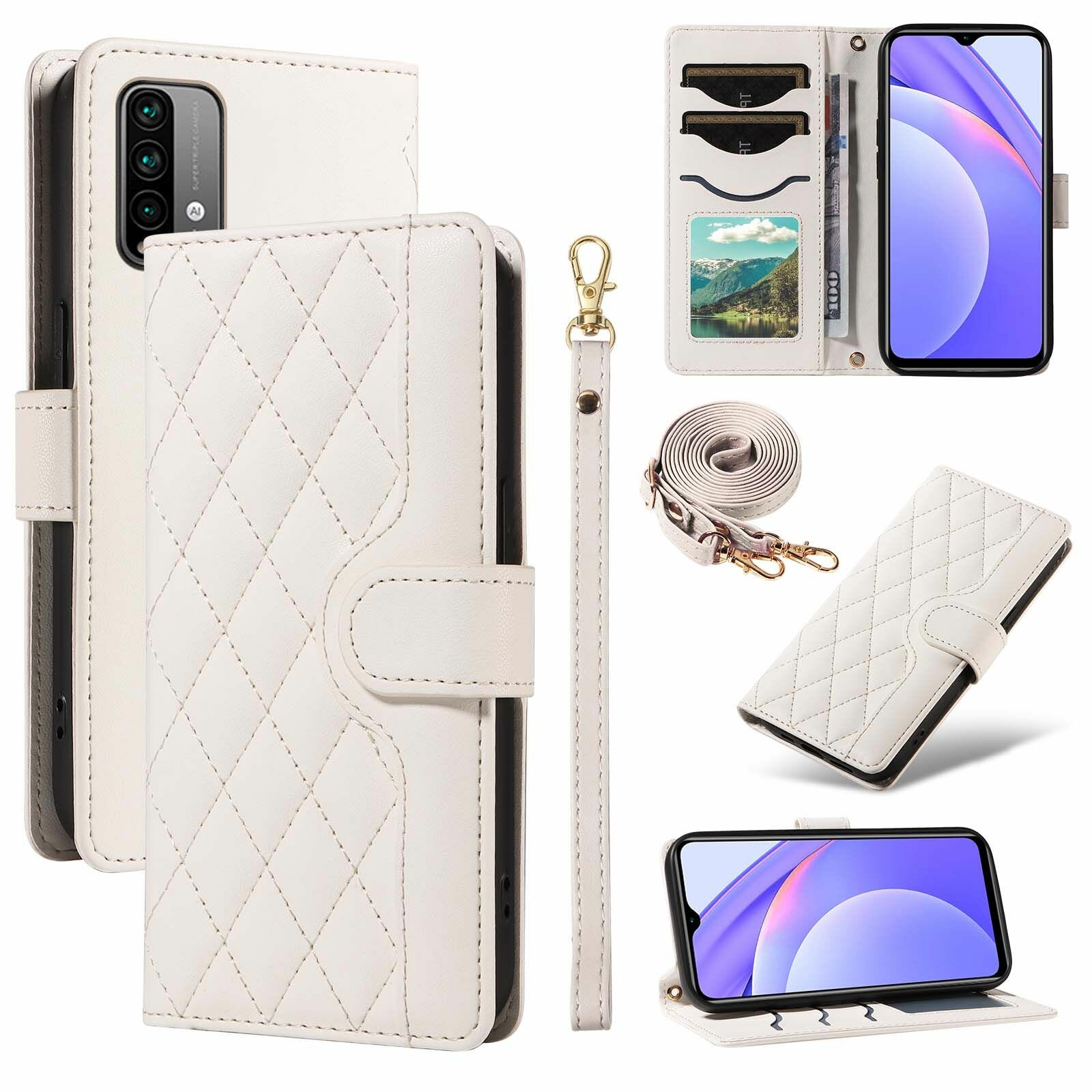 YIKATU Кожаный Чехол Для Redmi 9T/Xiaomi POCO M3 ( Редми 9T /Сяоми ПокоM3 ) С визитницей из экокожи, модный, против падения, подарочный, элитный, книжка