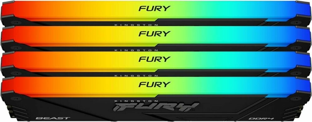 Модуль оперативной памяти Kingston Fury Beast Black RGB (KF432C16BB2AK4/128) (4x32Gb KIT)
