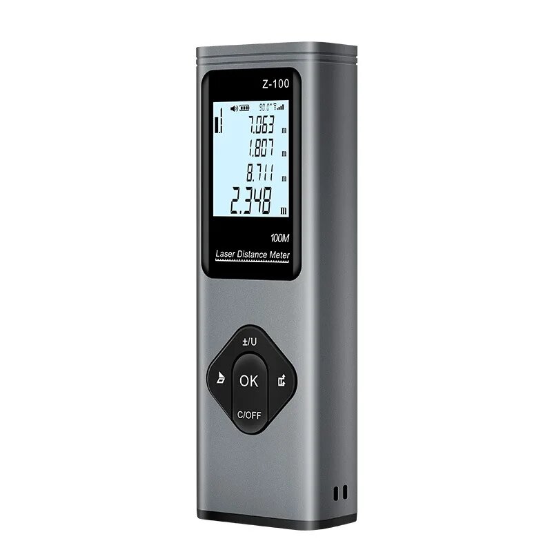 Миниатюрный лазерный дальномер, цифровая рулетка, строительная измерительная линейка, дальномер, инструмент, инфракрасный лазерный дальномер, перекрестная маркировка 80 м