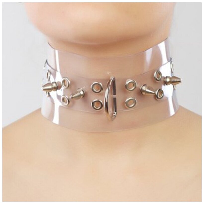 Ошейник прозрачный с шипами 5105-0