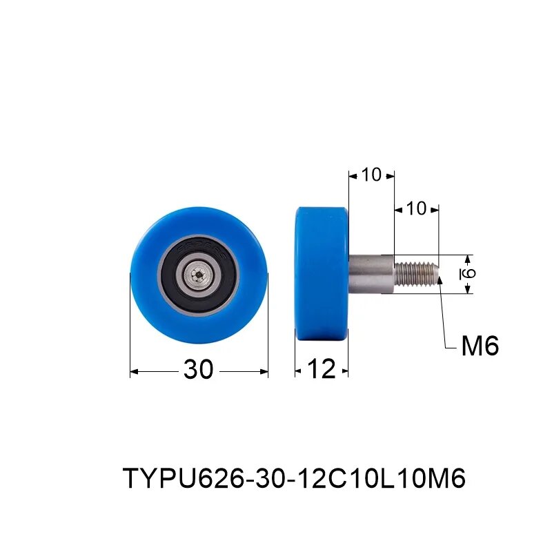 Полиуретановый шкив TYPU62630-12C10L10M6, синий