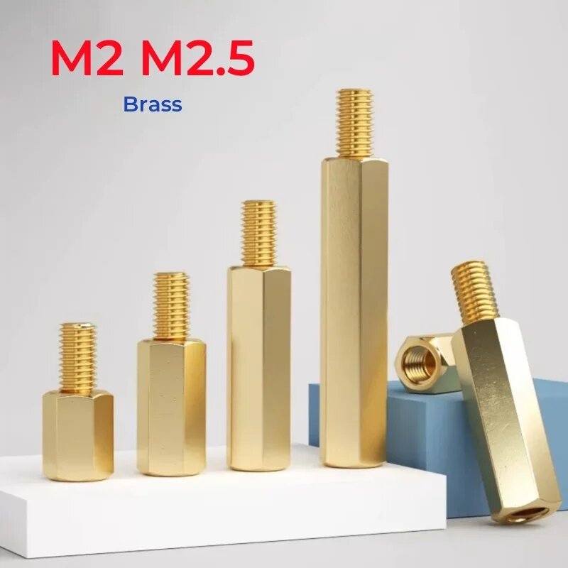 Латунные шестигранные проставки M2 M2,5 3/4/6 мм M2(Head 3mm)-30pcs, 5 мм