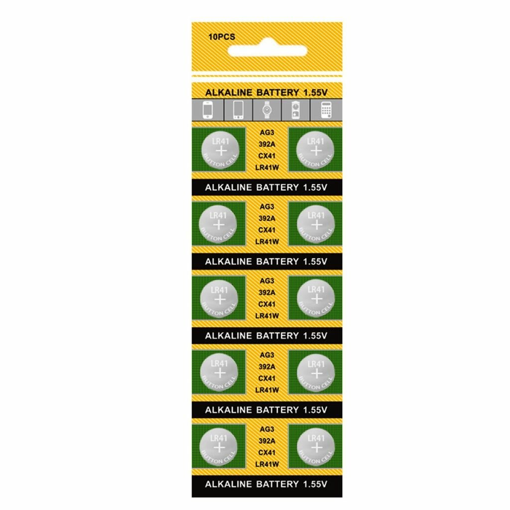 10шт, батарейный блок AG3 LR41 736 button battery card pack