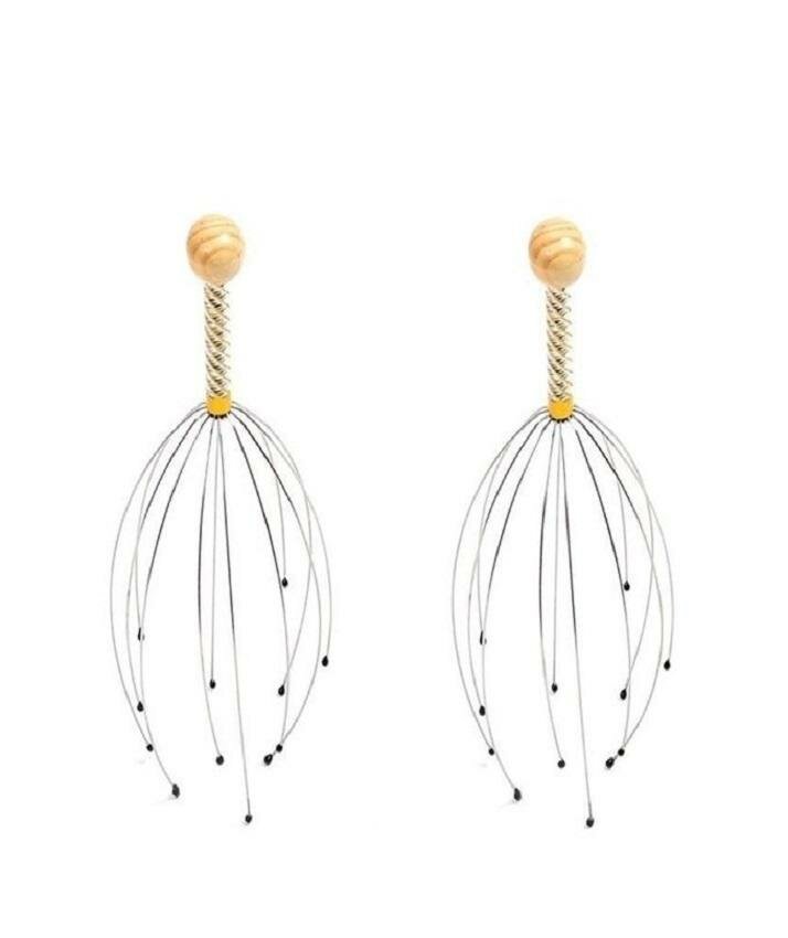 Упаковка из 2 шт. - Расслабляющий массажер для головы из нержавеющей стали - Серебристый