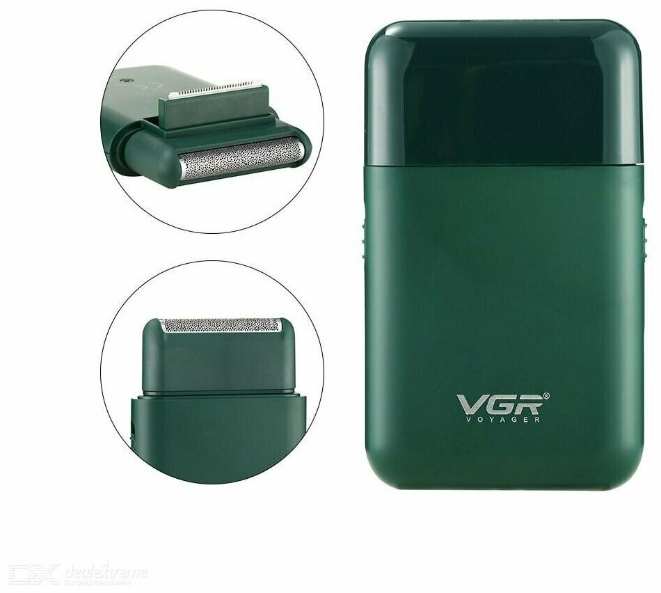 Электробритва VGR-390 Шейвер, зеленый