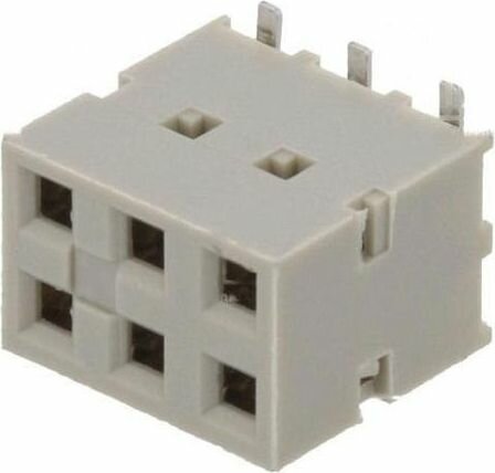 Гнездо AMPHENOL 89898-303ALF/C Гнездо провод-плата "мама" DUBOX 2,54мм PIN: 6 SMT позолота 1шт
