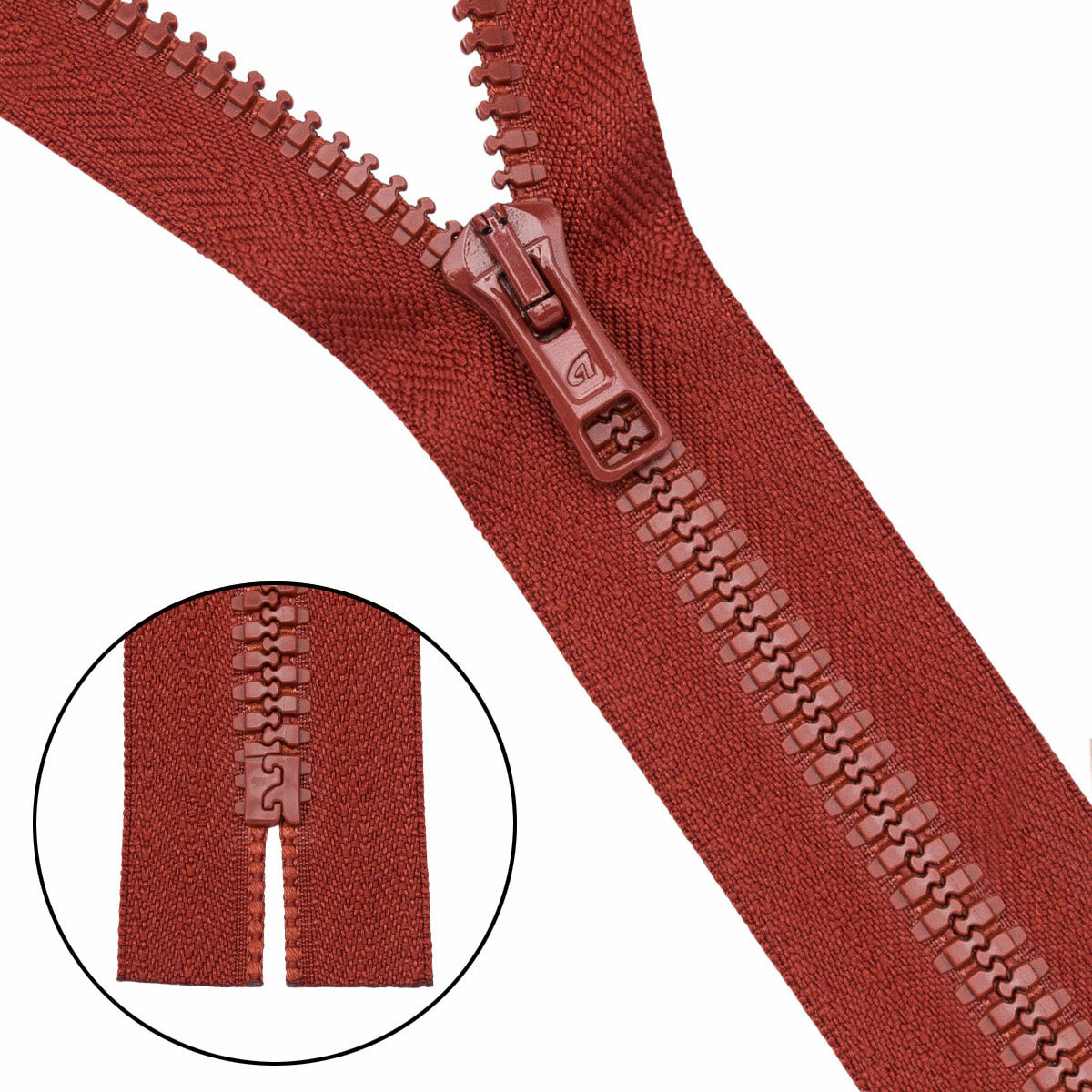 Молния неразъемная 18 см тракторная, 10 шт, Тип 6(2075) ARTA (010 терракотовый)