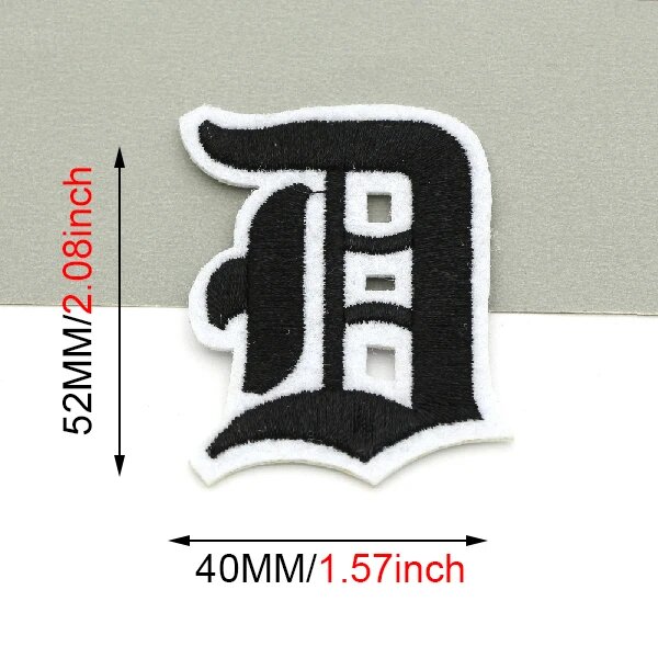 Готические вышитые нашивки для одежды 55-65 мм Серый, D