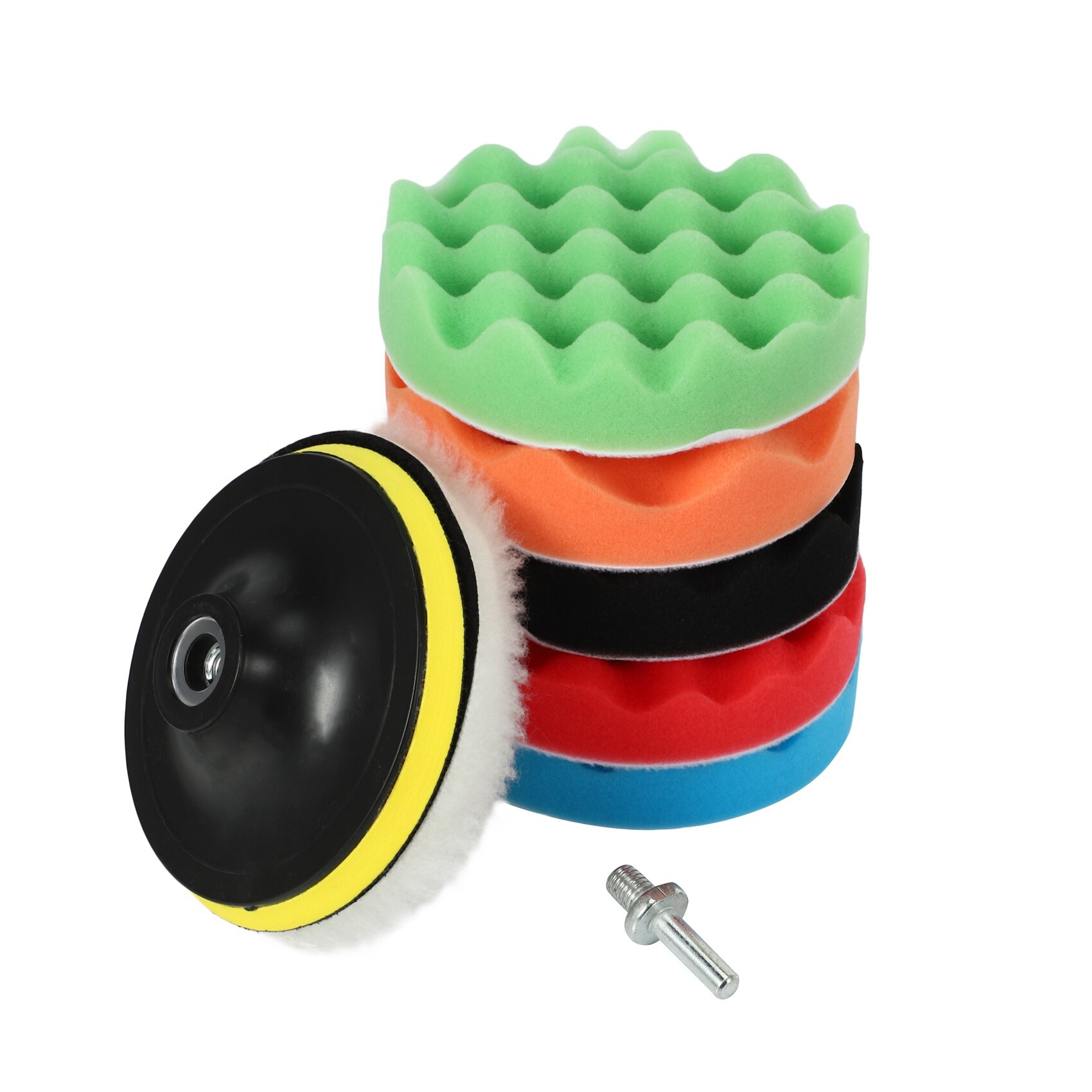 XHHDQES 8 шт./компл. набор полировальных губок для автомобиля, 5-дюймовый полировальный круг для полировки лодки, автомобиля, полировщика, инструмента для полировки колес