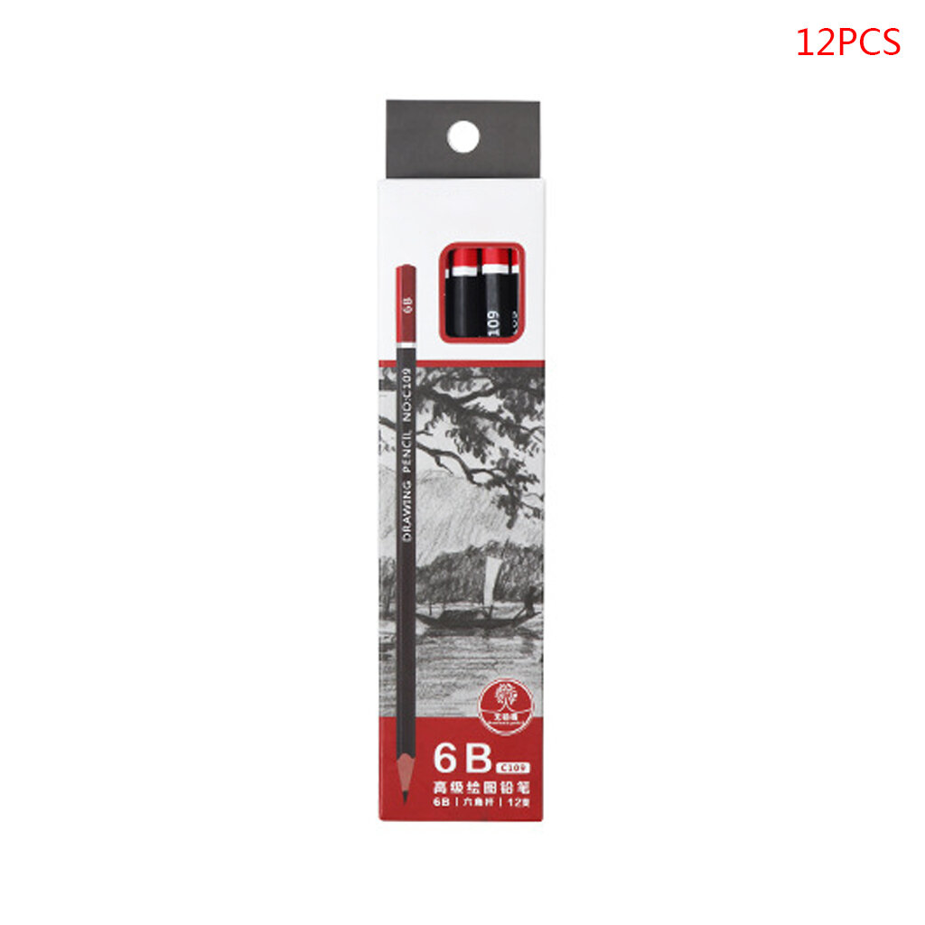 Карандаши для рисования 12 шт./уп. 2H HB 2B 3B 3H 4B 5B 6B 8B 10B