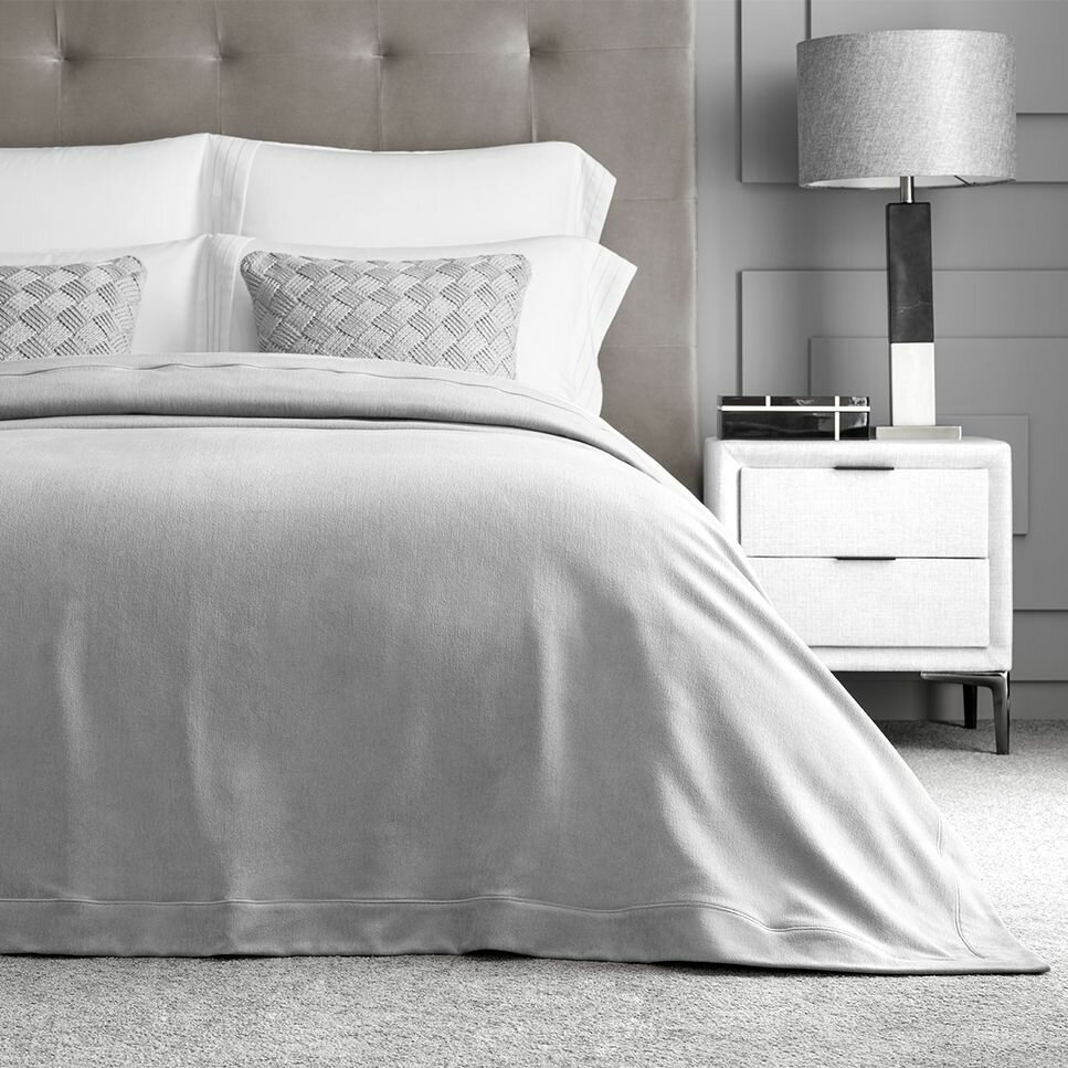 Togas Покрывало евро "Белотти" с вышивкой, шенилл, хлопок, 240х260, серое