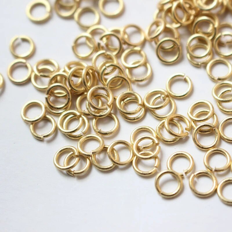 Золотые разрезные кольца 4x0.5mm, 50шт